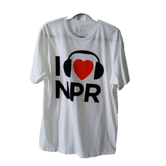 NPR | Shirts | Npr Tshirt I Love Npr Radio News Graphic Tee Tshirt ...